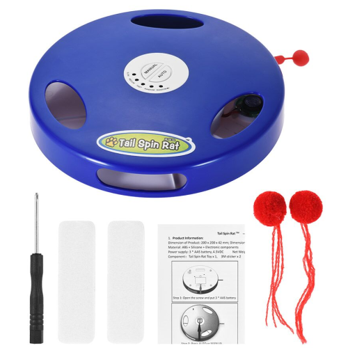 Electric Chasing Cat Toy Mouse Tail Spin for Interactive Playing